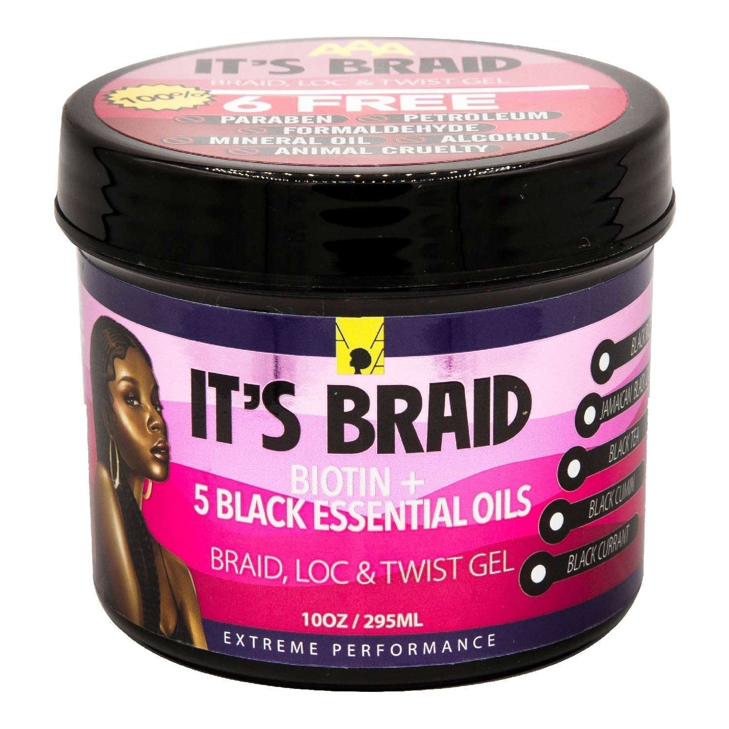 African Anti Aging Its Braid Braid Loc Twist Gel With Biotin 5 Black E ...