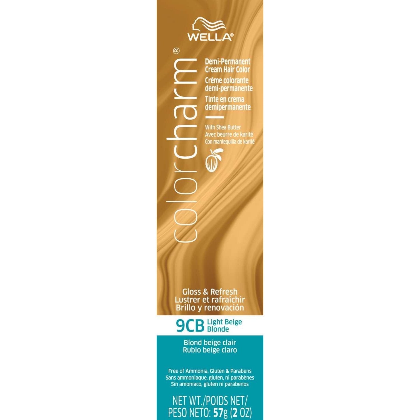 Wella Color Charm Demi-Permanent Cream Hair Color 9Cb Light Beige Blon ...